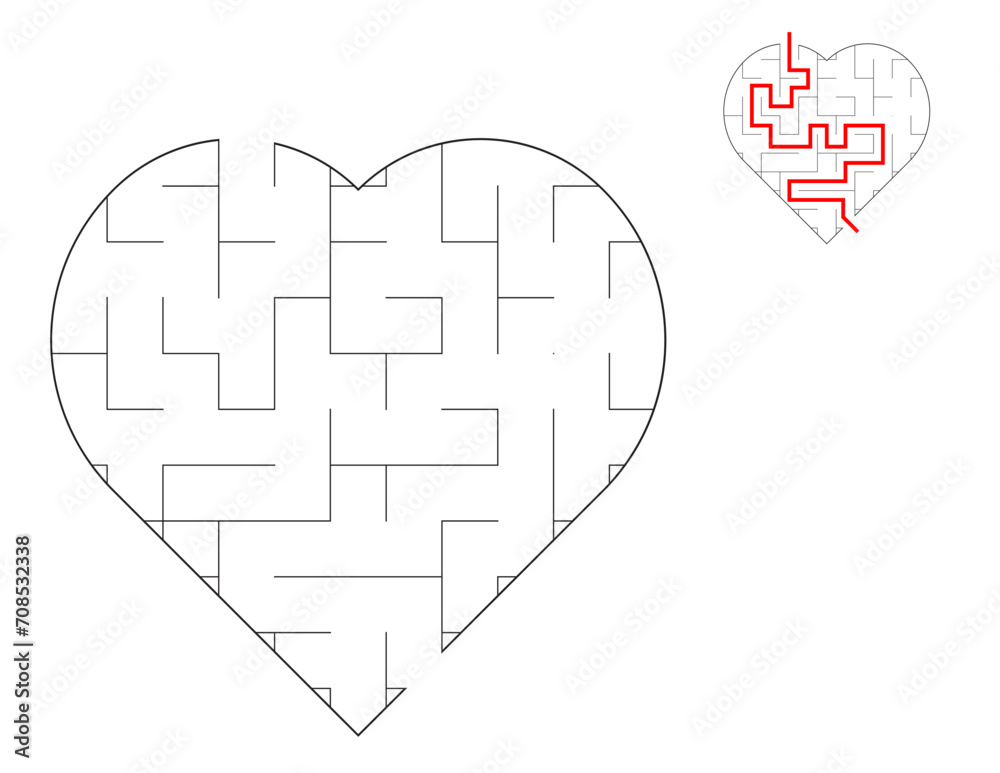 Heart Maze, a puzzle game with mazes. A maze game. A maze with answers ...