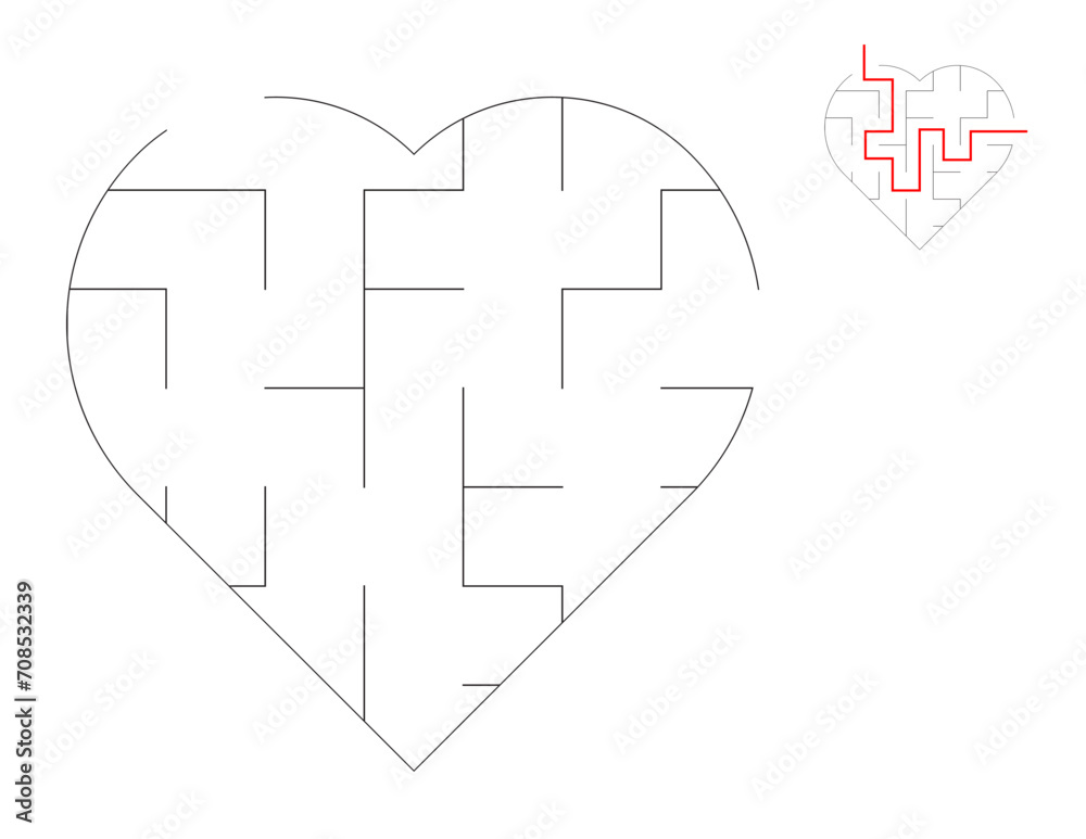 Heart Maze, a puzzle game with mazes. A maze game. A maze with answers ...