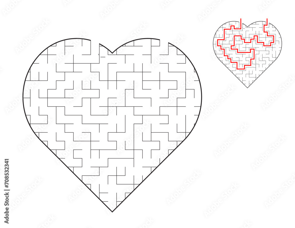 Heart Maze, a puzzle game with mazes. A maze game. A maze with answers ...