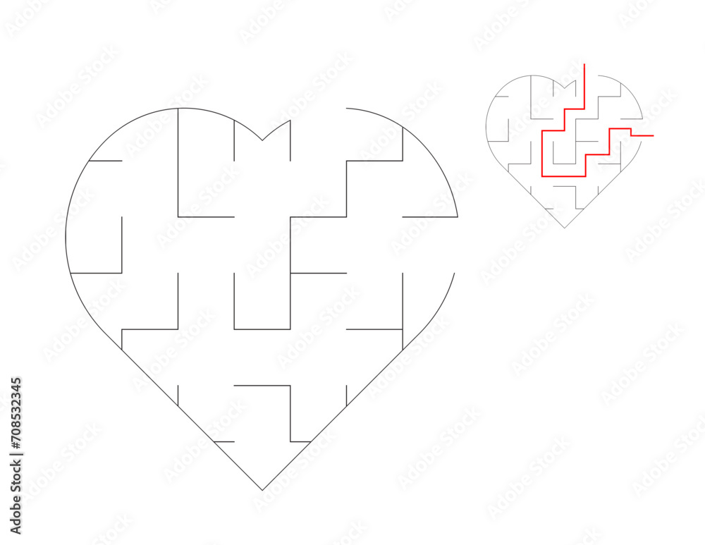 Heart Maze, a puzzle game with mazes. A maze game. A maze with answers ...