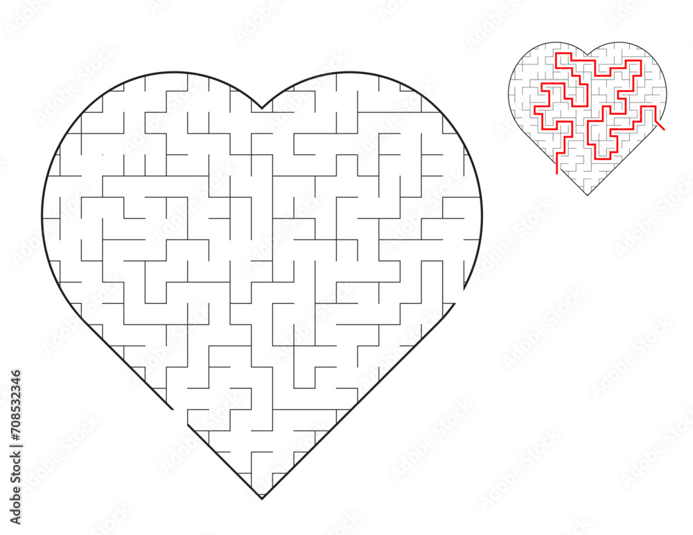 Heart Maze, a puzzle game with mazes. A maze game. A maze with answers ...