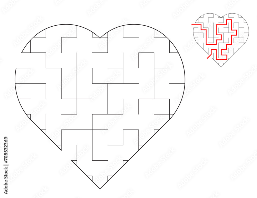 Heart Maze, a puzzle game with mazes. A maze game. A maze with answers ...