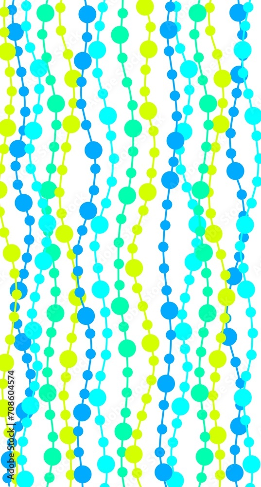 Colorful round spots, dots and doodle thin stripes, lines, pinstripes ...