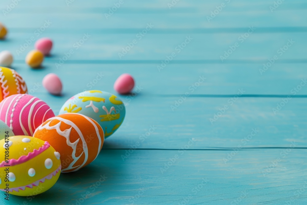 Banner with border of colored eggs for Persian Eid. Stock Photo | Adobe ...