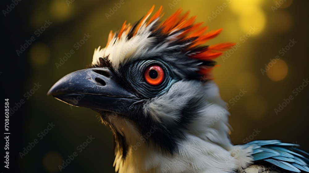 Beautiful tia bird parrot face photography image Ai generated art Stock ...
