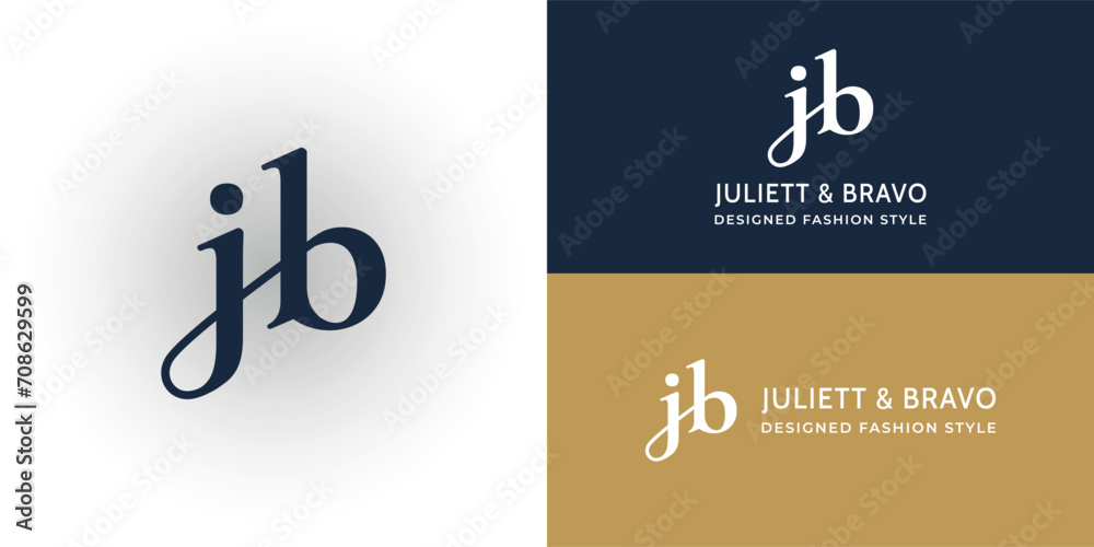 Initial-based clean and minimal letter. JB logo creative and monogram ...