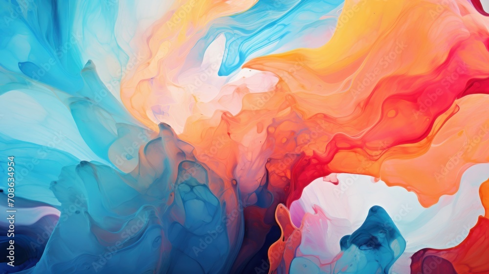 Abstract patterns and textures pulsating and shifting colors, creating ...