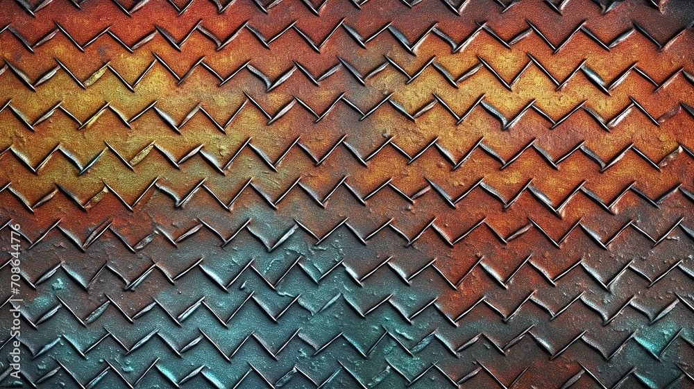 Seamless old worn grungy metal diamond plate pattern, Metallic ...