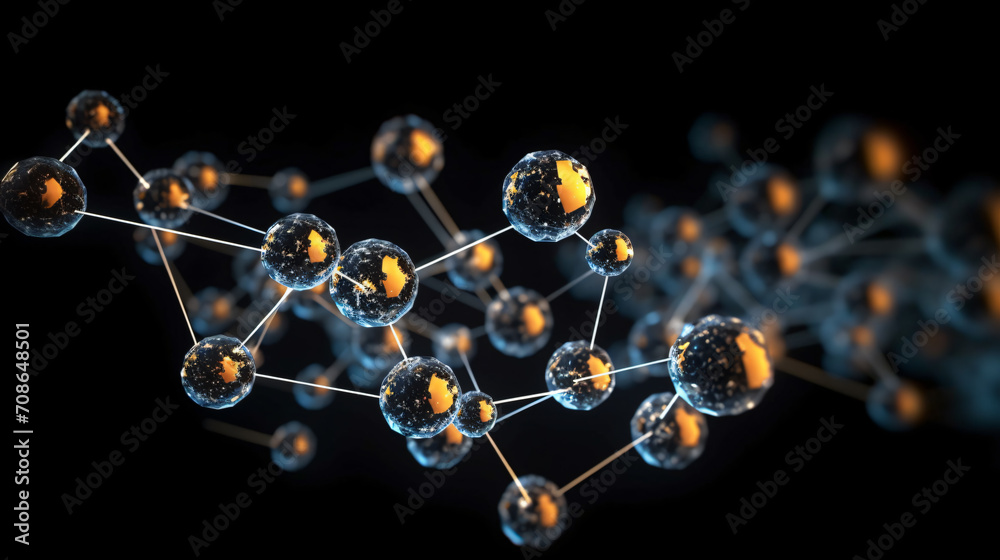 Under the microscope- background for scientific- physics, quantum ...