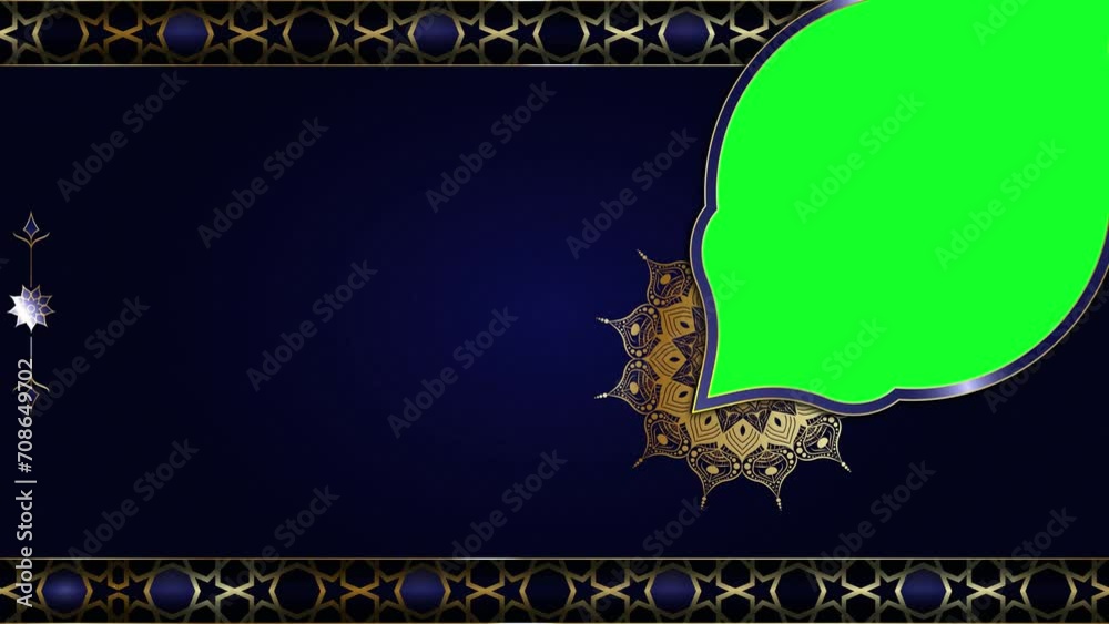 animated luxury blue islamic Arabic background , muslim design video ...