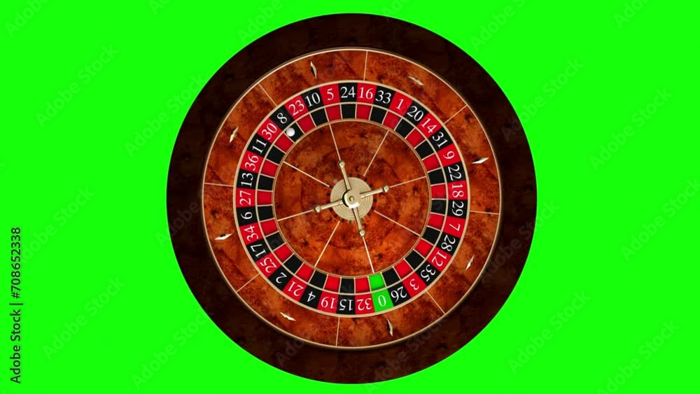 Vidéo Stock Random Roulette wheel on green screen. Roulette wheel ...