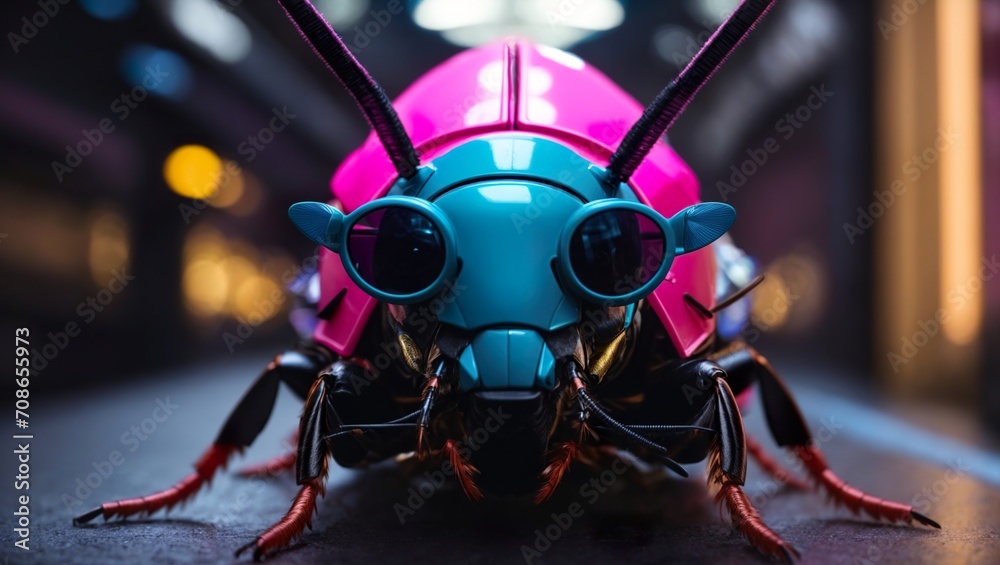 Ilustracja Stock: A futuristic representation of a cyber cockroach ...