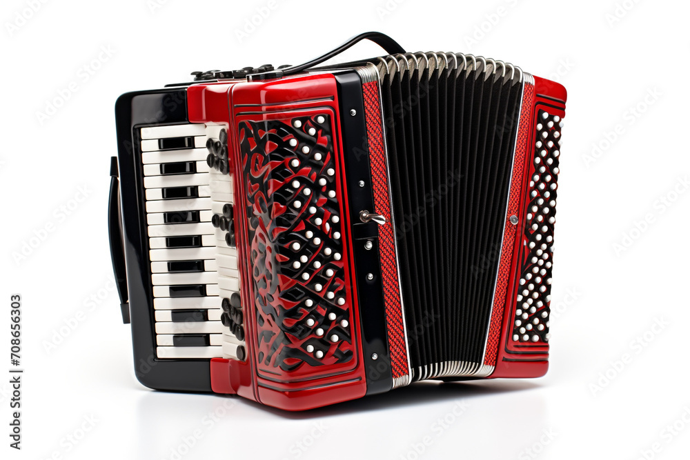 Play Accordion isolated on white background created with Generative Ai ...