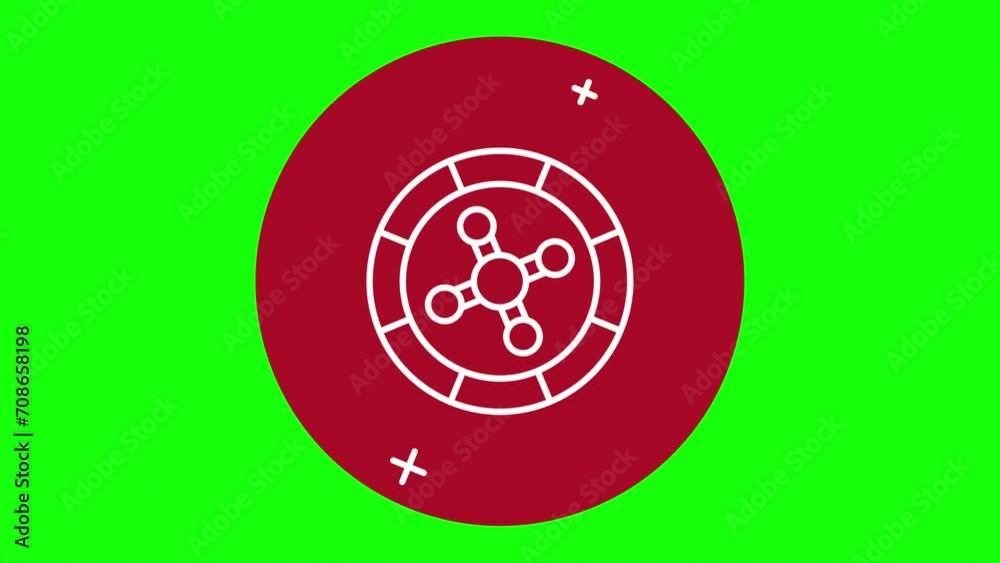 Random Roulette wheel on green screen. Roulette wheel Moving on green ...