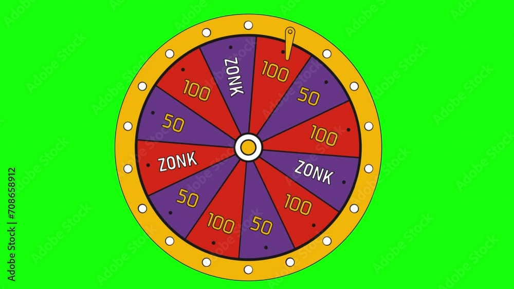 Random Roulette wheel on green screen. Roulette wheel Moving on green ...