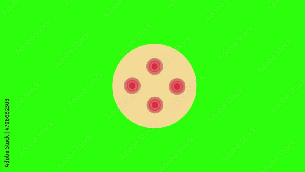 Vidéo Stock types of mild acne on human face skin 4k animation green ...