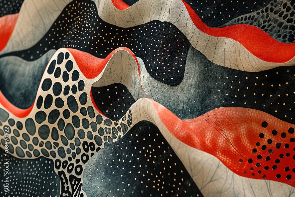 Minimalism and abstract linocut ballpoint drawing art style. Capillary ...