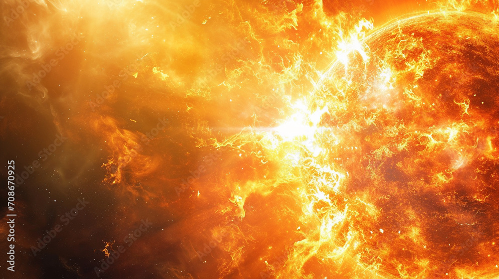 A bright solar flare design background is a powerful and awe-inspiring ...