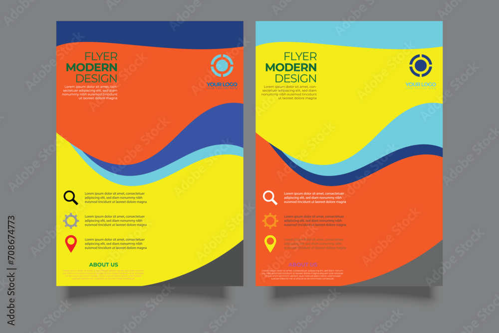 Two creative corporate business flyer design template.Modern Corporate ...