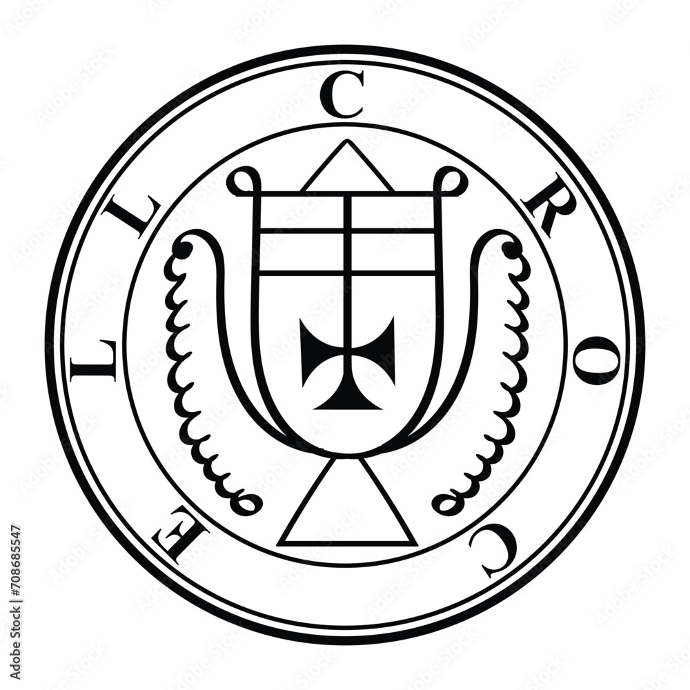 seal of solomon sigil of crocell Stock Vector | Adobe Stock
