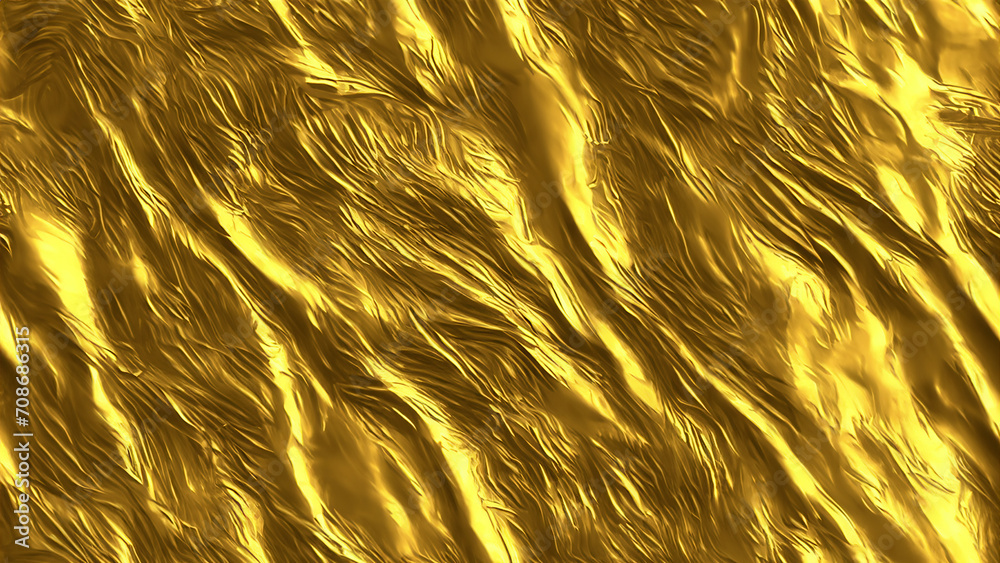 Wrinkled metallic gold texture - Generative AI Stock Illustration ...