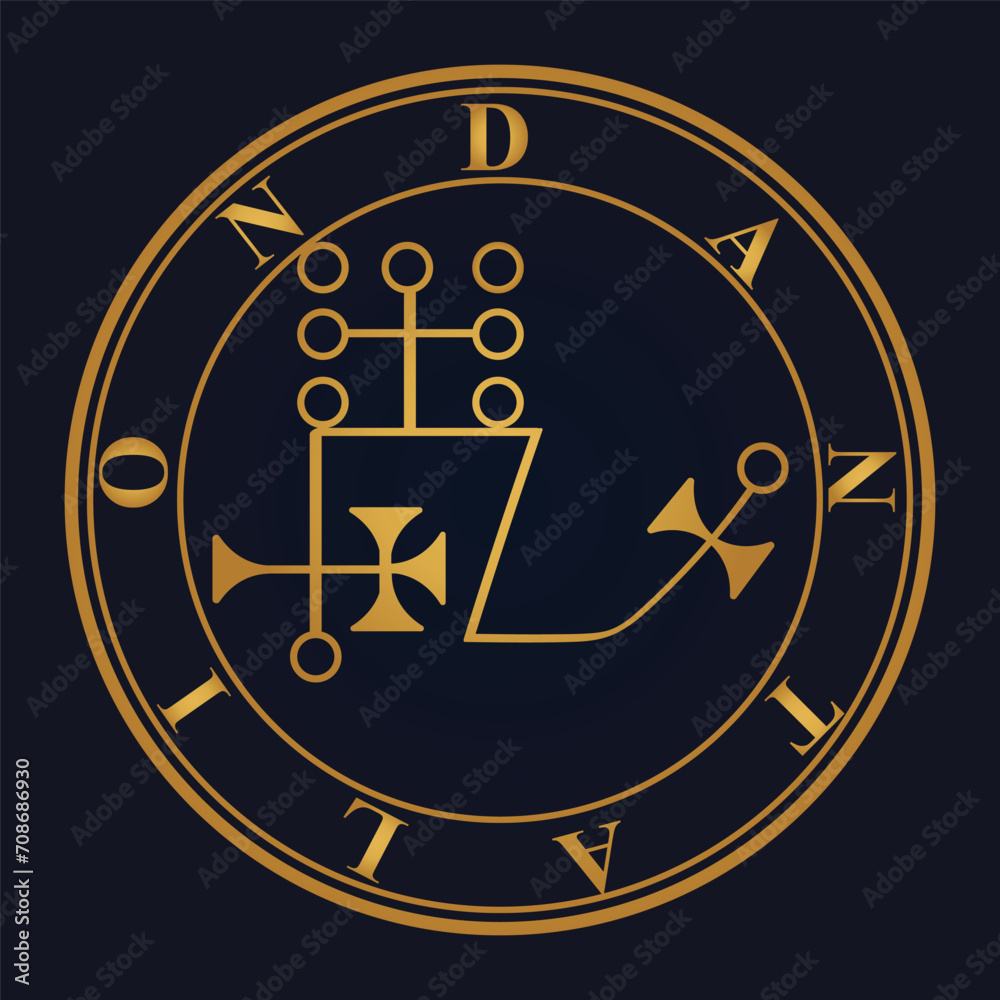 seal of solomon sigil of dantalion Stock Vector | Adobe Stock