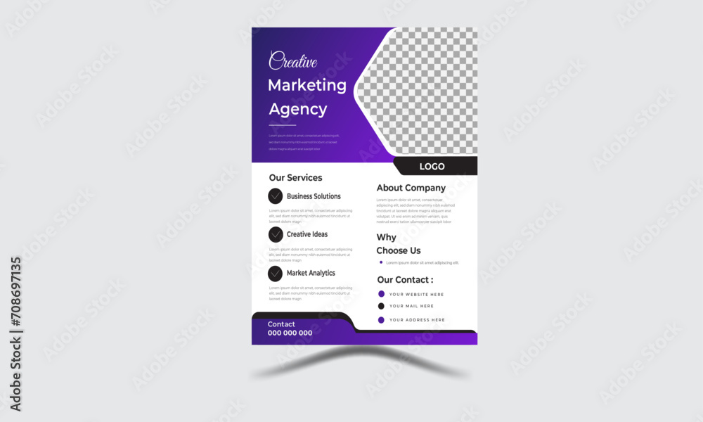 poster flyer pamphlet brochure cover design a4 template minimalist ...