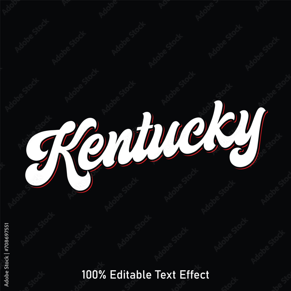 Kentucky text effect vector. Editable college t-shirt design printable ...
