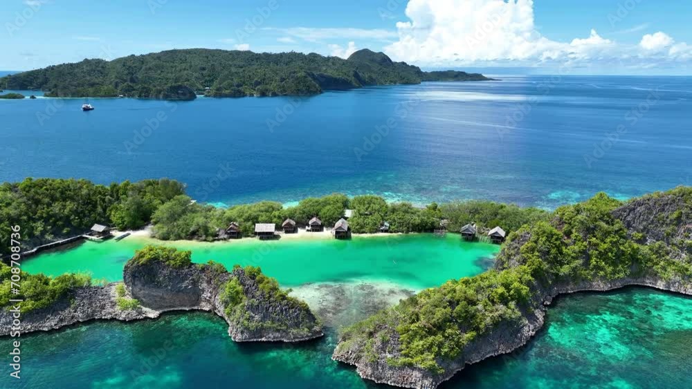 Rufas Island is fringed by beautiful coral reefs in Raja Ampat ...