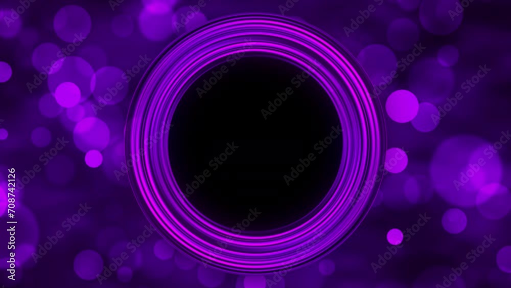 Purple glowing circle.the center of the circle is isolated from the ...