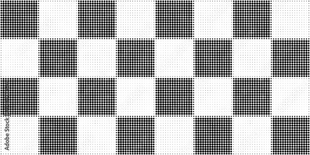 Seamless vintage halftone checker or chessboard square tiles dot ...