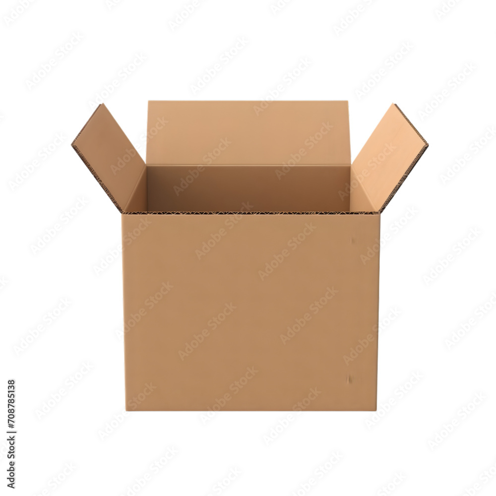 Open Cardboard Box on transparent background PNG image Stock Photo ...