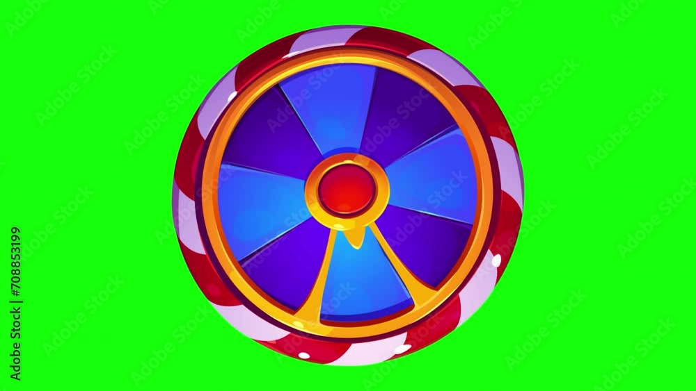 Vidéo Stock Random Roulette wheel on green screen. Roulette wheel ...