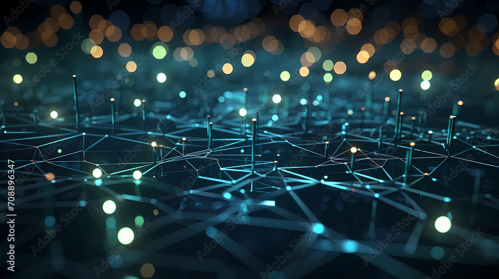 Modern digital abstract 3D background, can be used to describe network ...