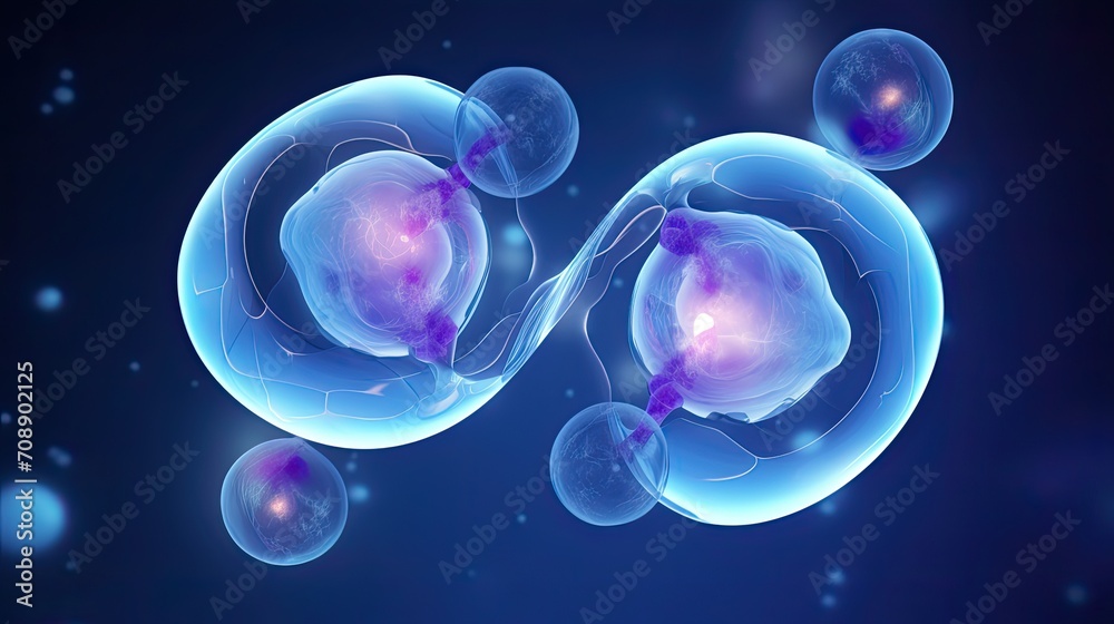 The Cell Nuclei Are Separated.the Cell Fluid and cell Stock ...
