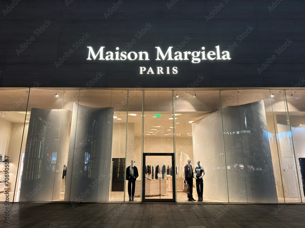 Shanghai,China-Jan.14th 2024: large Maison Margiela clothing store at ...