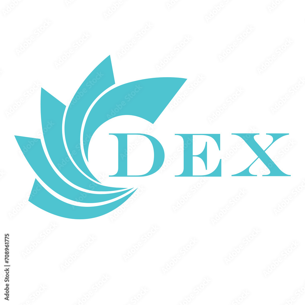 DEX letter design. DEX letter technology logo design on a white ...