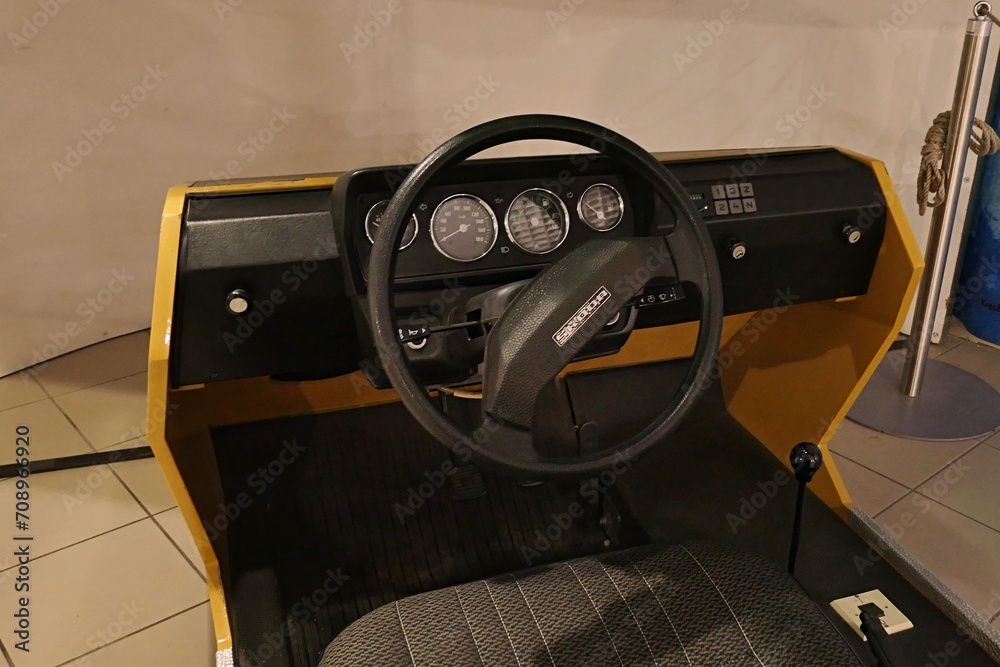 Vintage car driving simulator Skoda AT80 from Czechoslovakia used for ...