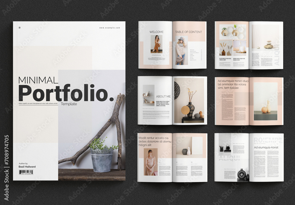 Minimal Portfolio Stock Template | Adobe Stock