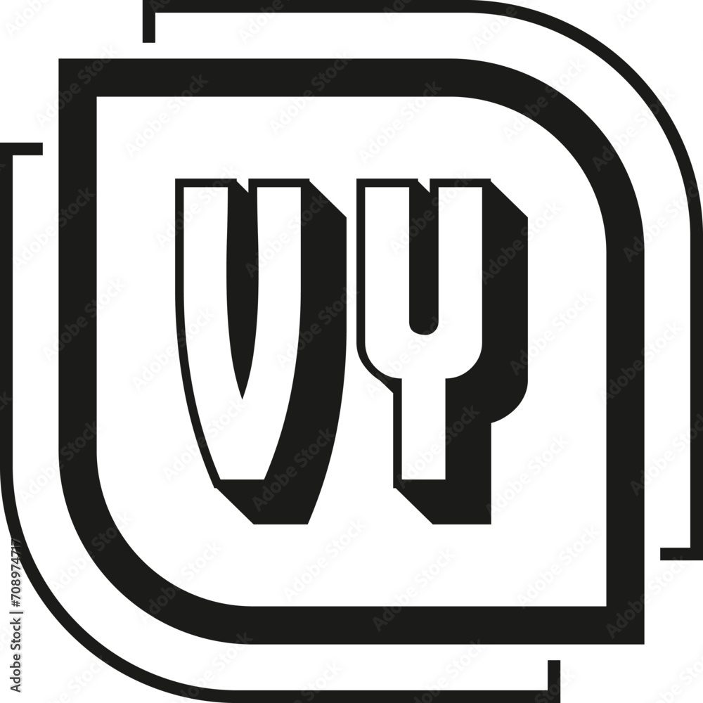 VY letter logo design on white background. VY logo. VY creative ...