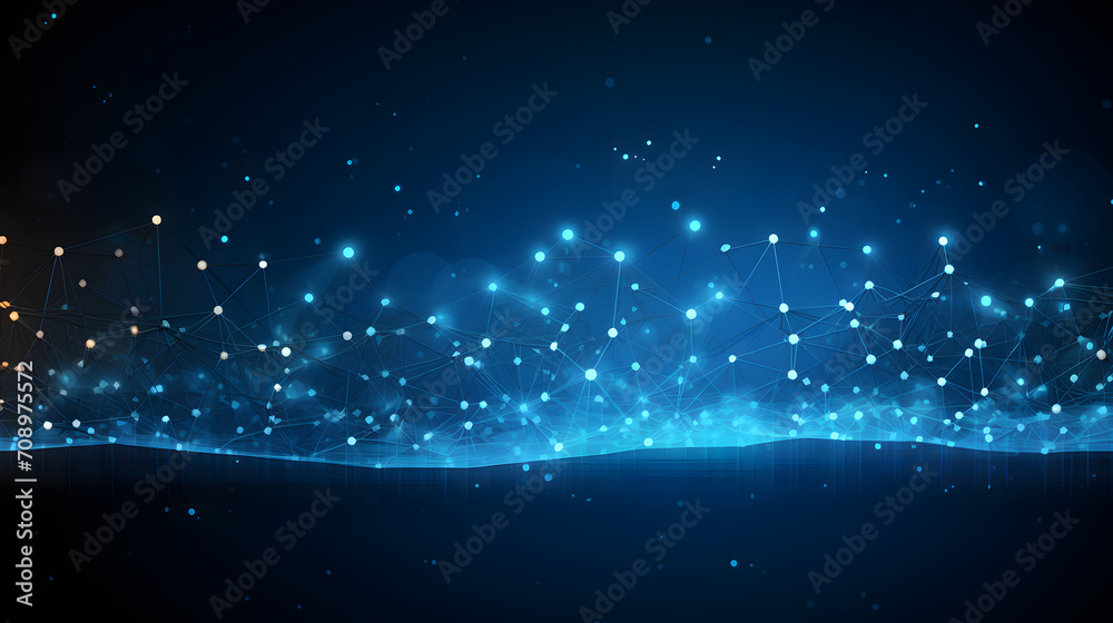 Technology Background With Plexus Effect Big Data Concept Binary Computer Code Vector