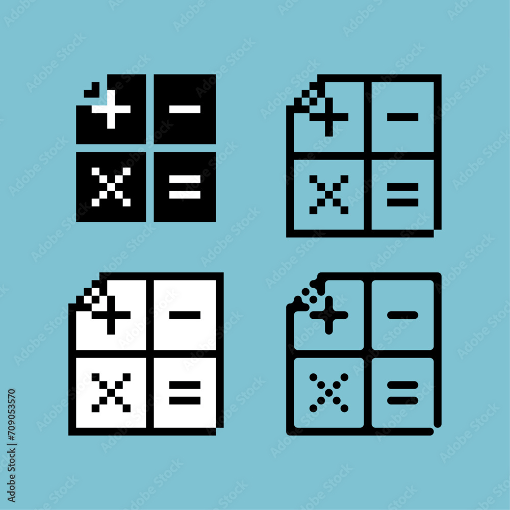 Pixel art sets outline icon of page math variation color.math page icon ...