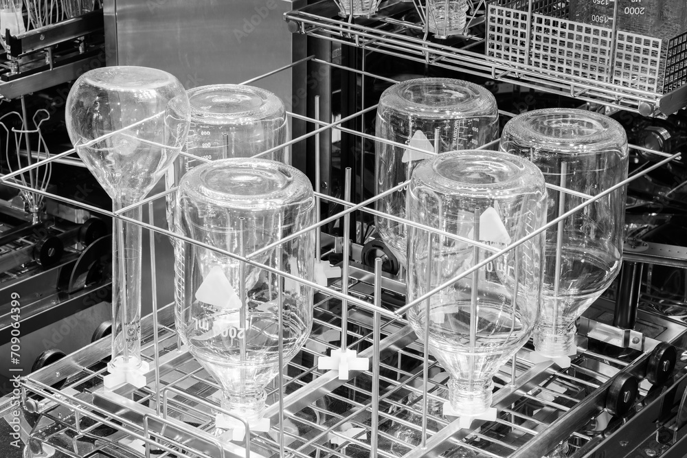 The glass bulb. Chemical flask. Chemical vessels. Glassware. Sterile ...