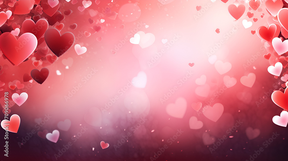 beautiful valentine background with hearts and romatic colors. Romantic ...