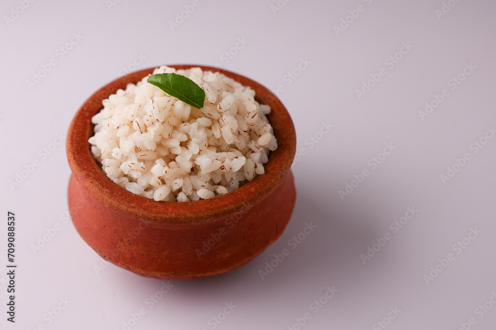 Brown Rice or Kerala boiled rice. Traditional Onam sadhya rice popular ...