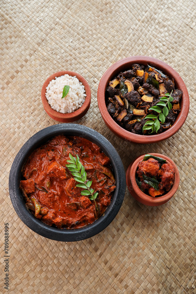 Kerala fish curry coconut milk gravy , cooking spicy Goan fish curry ...