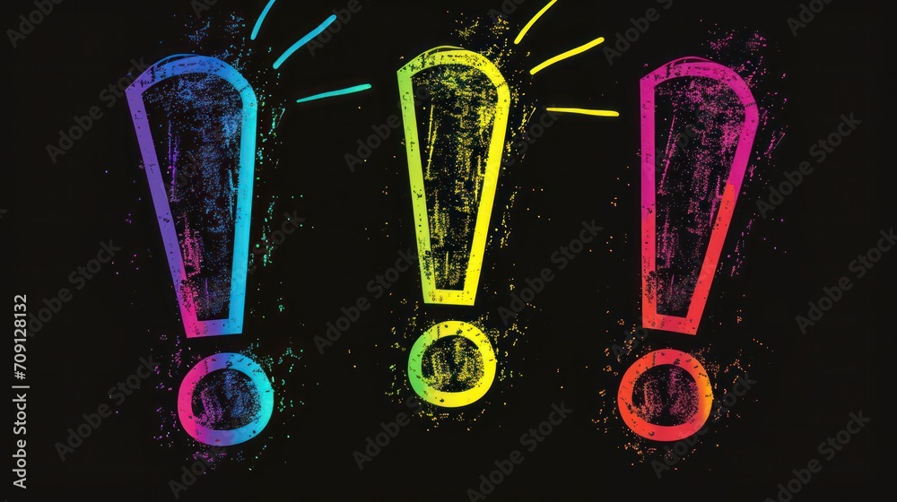 Exclamation Mark for Presentation Design Stock Photo | Adobe Stock