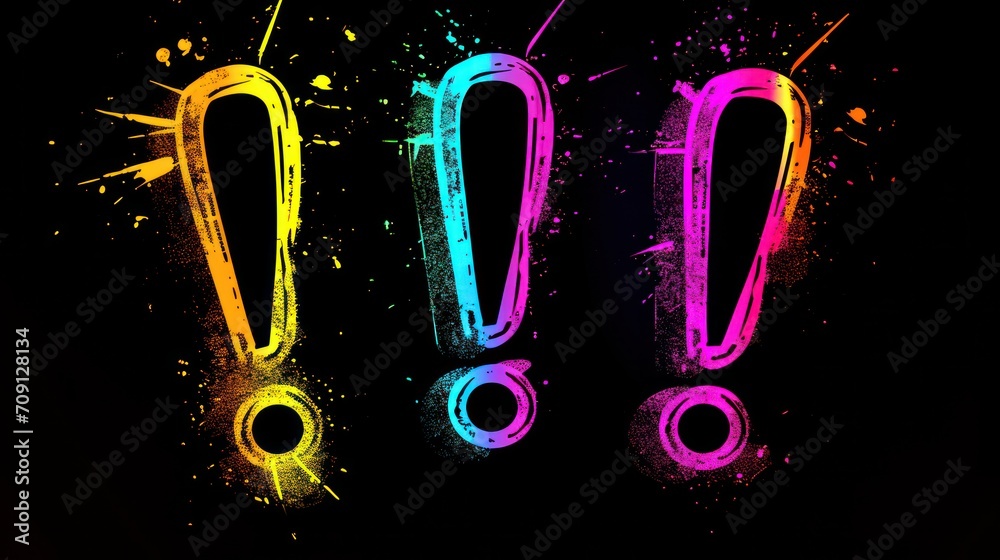 Exclamation Mark for Presentation Design Stock Photo | Adobe Stock