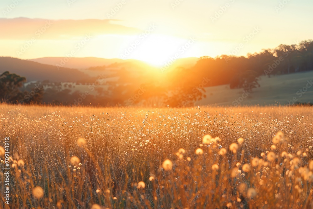 Golden Hour Landscape - A serene landscape captured during the golden ...