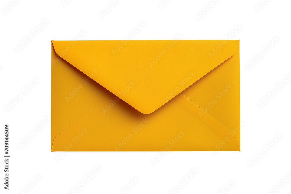 Blank yellow envelope mockup isolated on transparent background. PNG ...